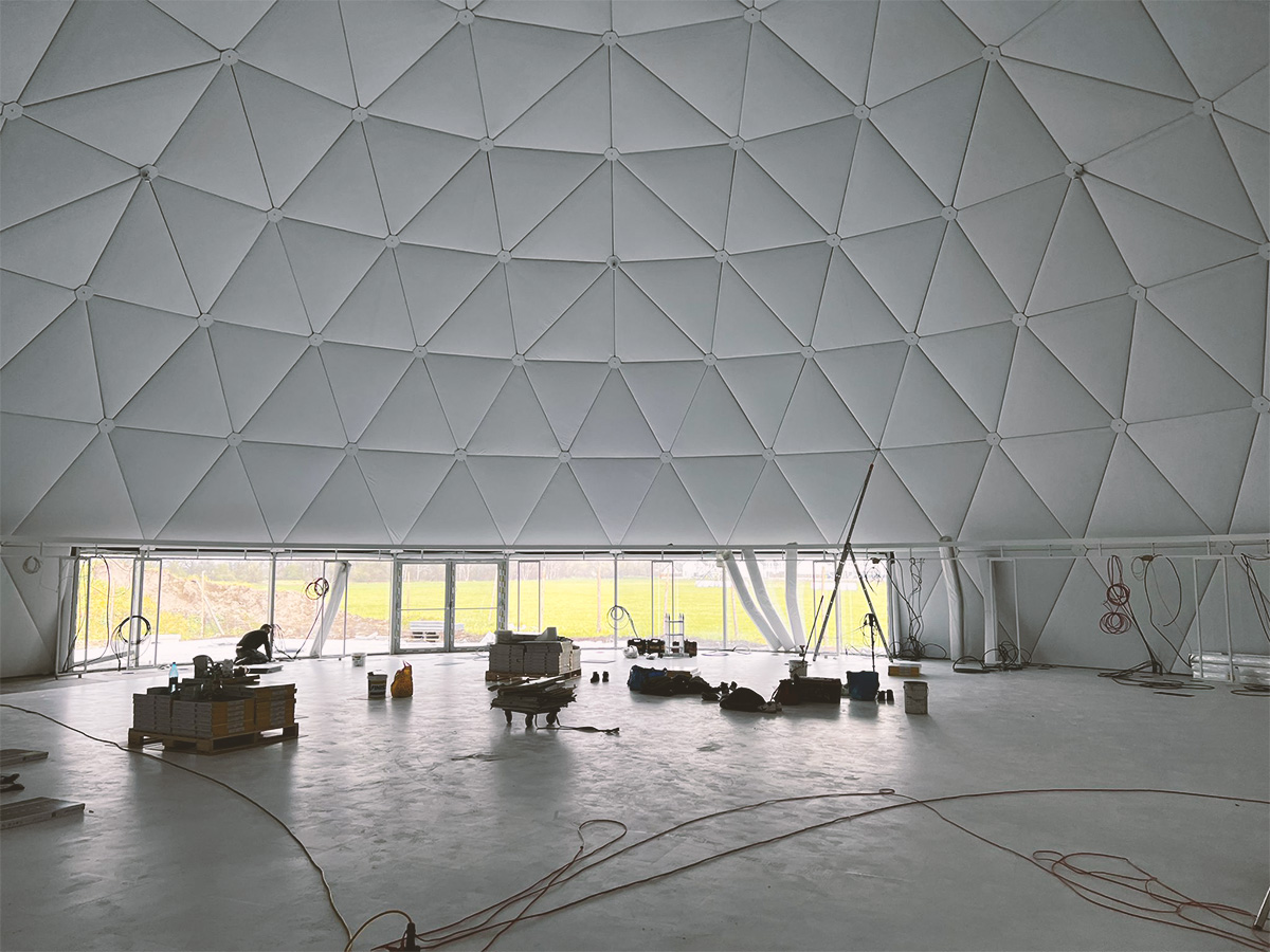 Polidomes PIR Dome Panel Insulation System | Polidomes – geodesic tents ...