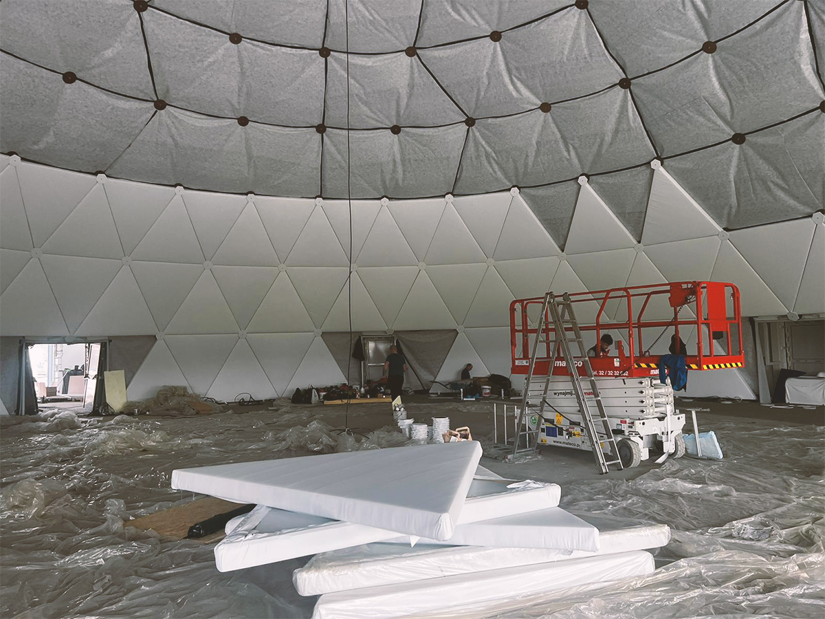 Polidomes PIR Dome Panel Insulation System | Polidomes – geodesic tents ...
