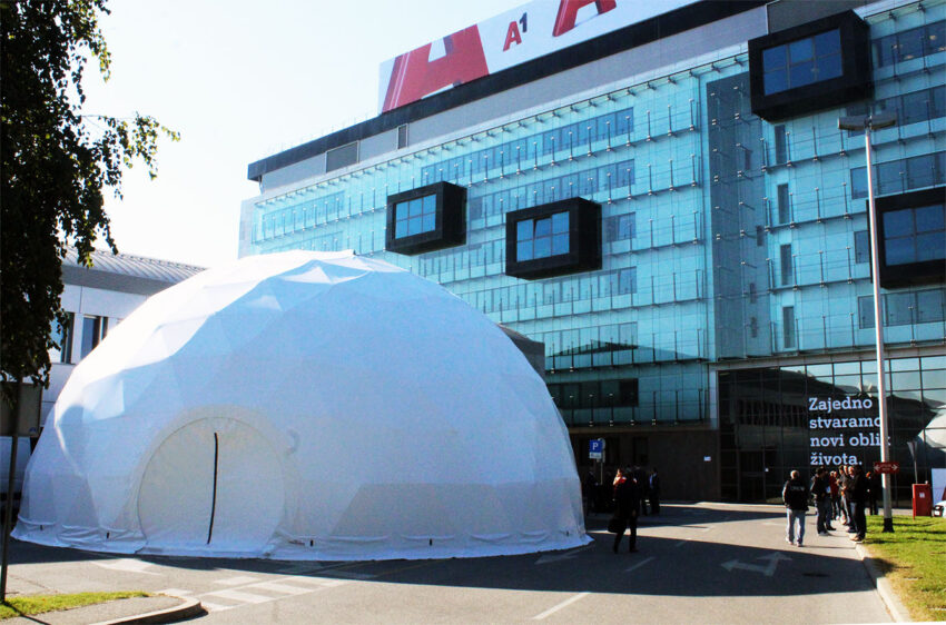 Projection dome P150 for A1 - Sept. 2018 | Polidomes – geodesic tents ...