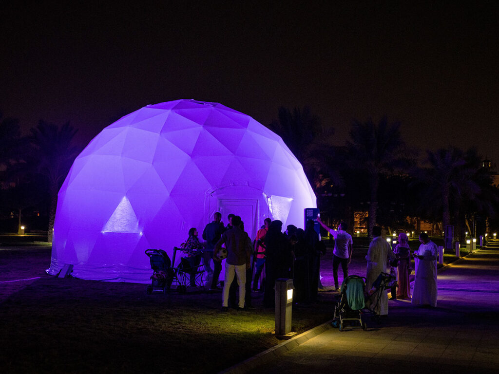 Projection Dome at Noor Riyadh Festival of Light
