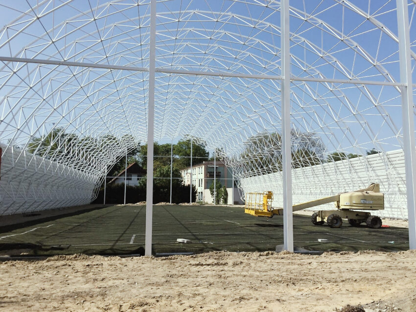 International's Energy-Efficient Sports Hall | Polidomes – geodesic ...