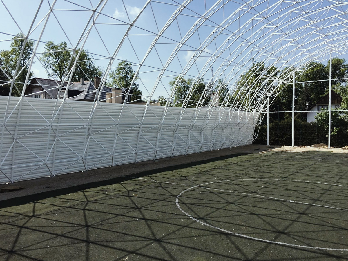 International's Energy-Efficient Sports Hall | Polidomes – geodesic ...