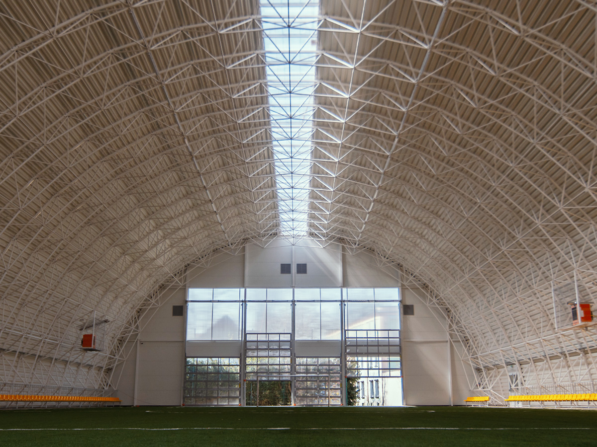 International's Energy-Efficient Sports Hall | Polidomes – geodesic ...